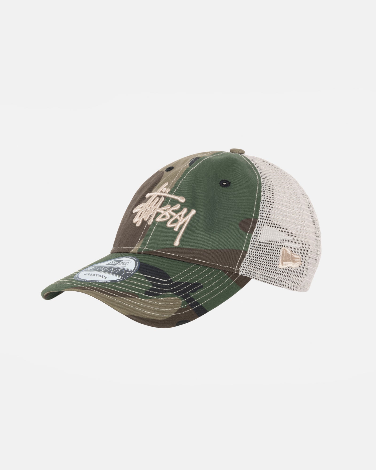 Woodland Camo New Era 9Twenty Basic Trucker Hat – Stylish Outdoor Cap ...